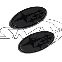 SMY-SES-VBBK Front & Rear Gloss Black Emblem Kit w/ Black Stars OEM ...